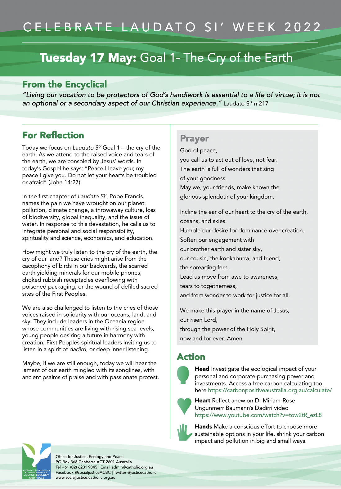 Laudato Si' Week Resources - Office For Justice, Ecology and Peace
