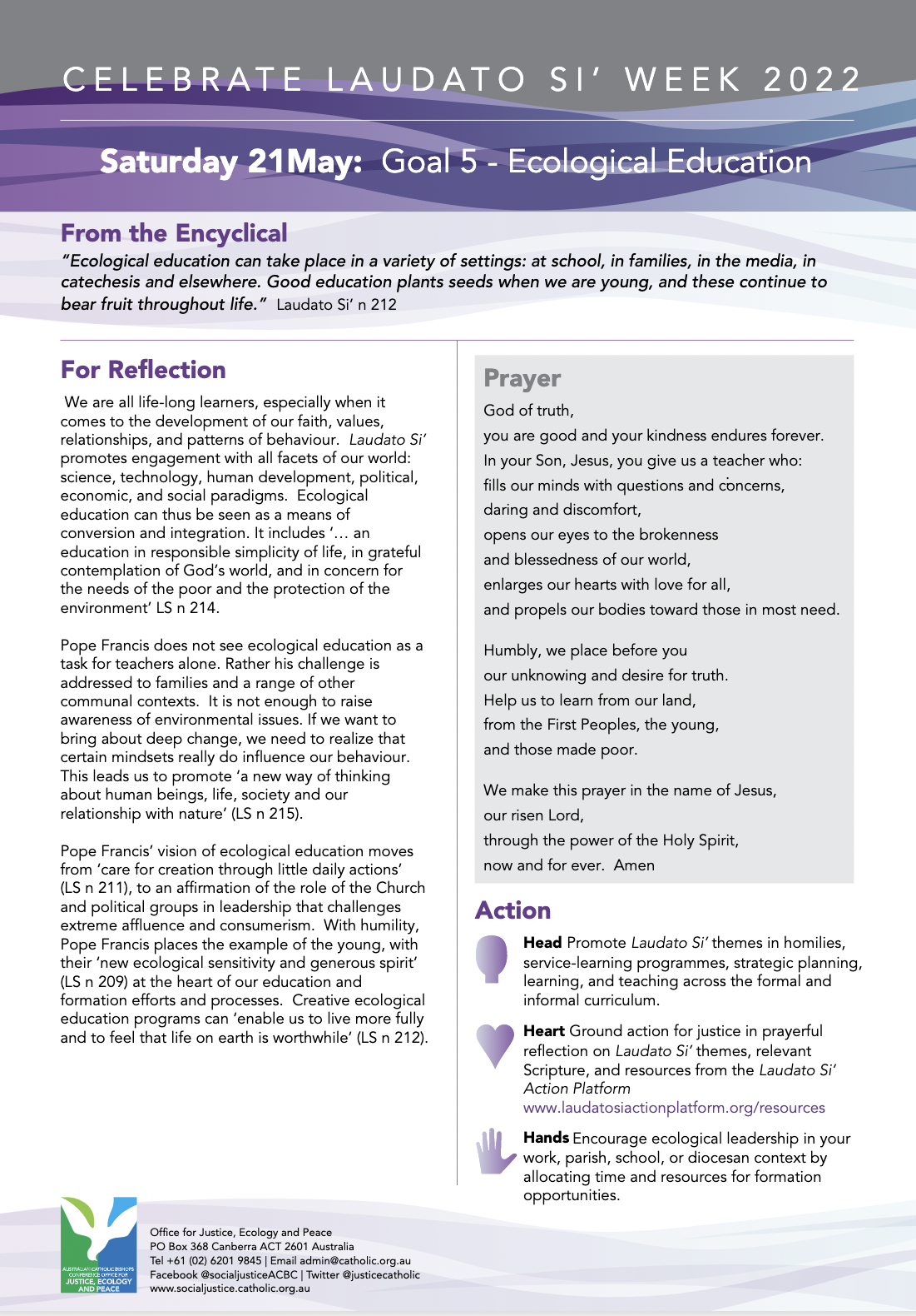 Laudato Si' Week Resources - Office For Justice, Ecology and Peace