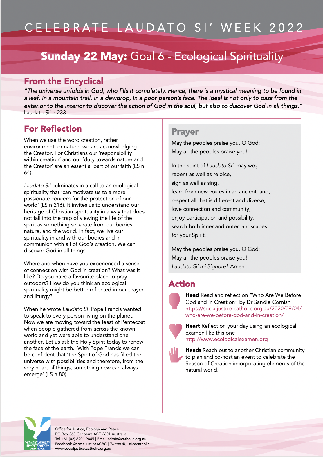 Laudato Si' Week Resources - Office For Justice, Ecology and Peace