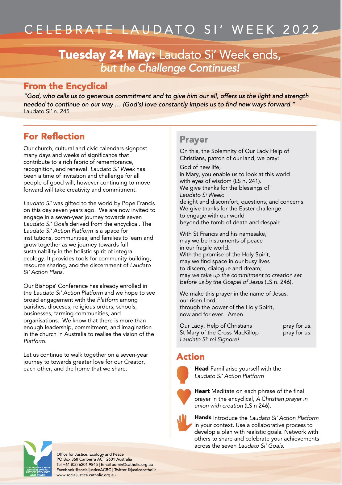 Laudato Si' Week Resources - Office For Justice, Ecology and Peace