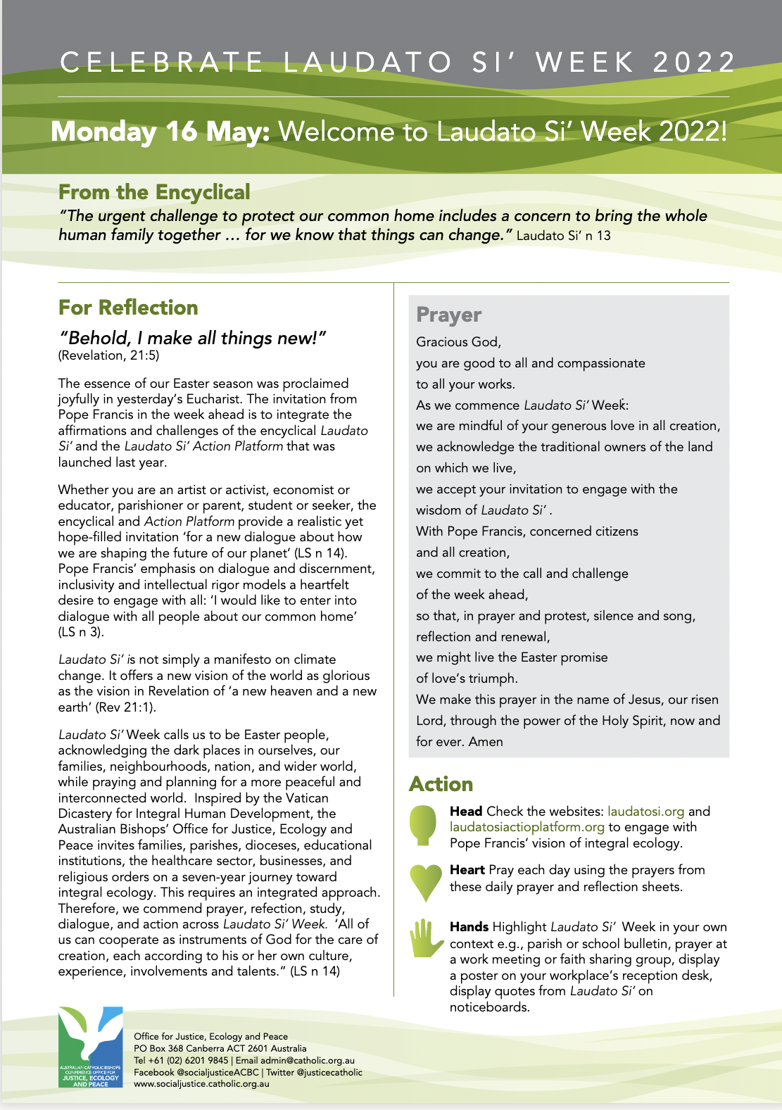 Laudato Si' Week Resources - Office For Justice, Ecology and Peace